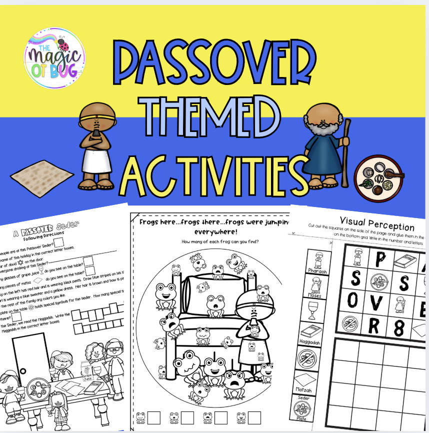 Passover Themed Worksheets - The Magic OT Bug
