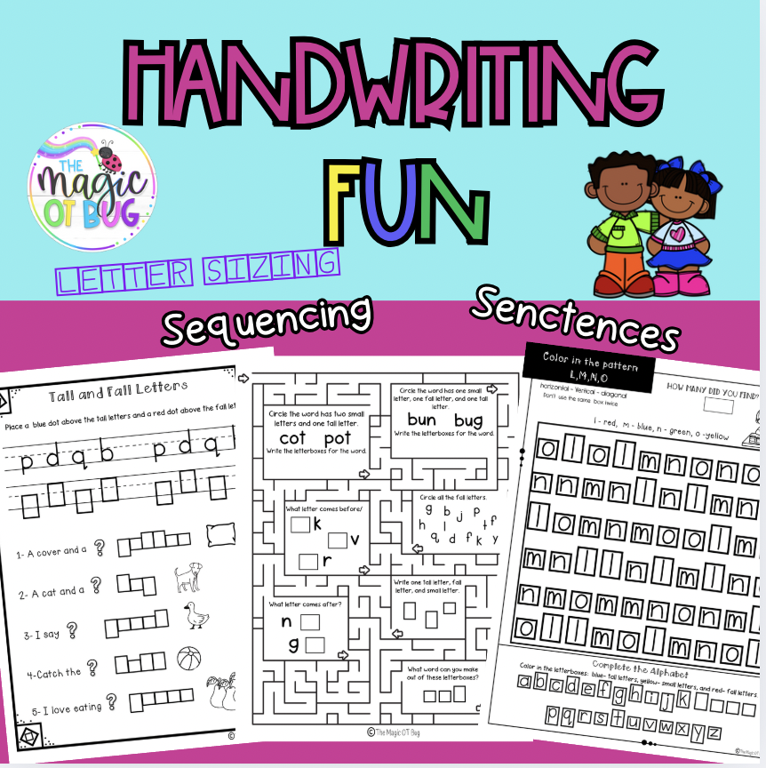 Handwriting Fun Worksheets - The Magic OT Bug